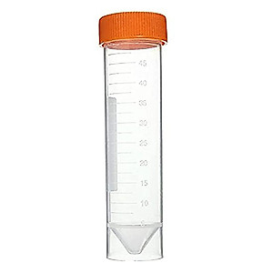 CynKen 10pcs 50ml Plastic Centrifuge Test Tube Empty Bottles Self Standing Screw Caps