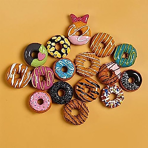 3D Doughnut Resin Refrigerator Magnets Simulation Food Home Decor Fridge Magnetic Stickers Photo Office Message Kitchen Accessories(6)