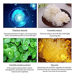 BB Air Cushion BB Cream CC Cream Concealer Cushion All-Day Flawless Foundation Makeup, Even Skin Tone Makeup Base Primer with Mushroom Air Cushion, Easy to Apply, Thin, moist, lasting (Natural)