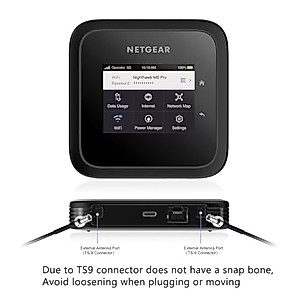 MIMO Antenna External 4G LTE 5G Dual TS9 Magnetic Base/Suction Antenna Compatible with Netgear AT&T Nighthawk M6 Pro MR6110 MR6500 M1 MR1100 LB1120/21, LB2120 Hotspots Router, Slinkdsco