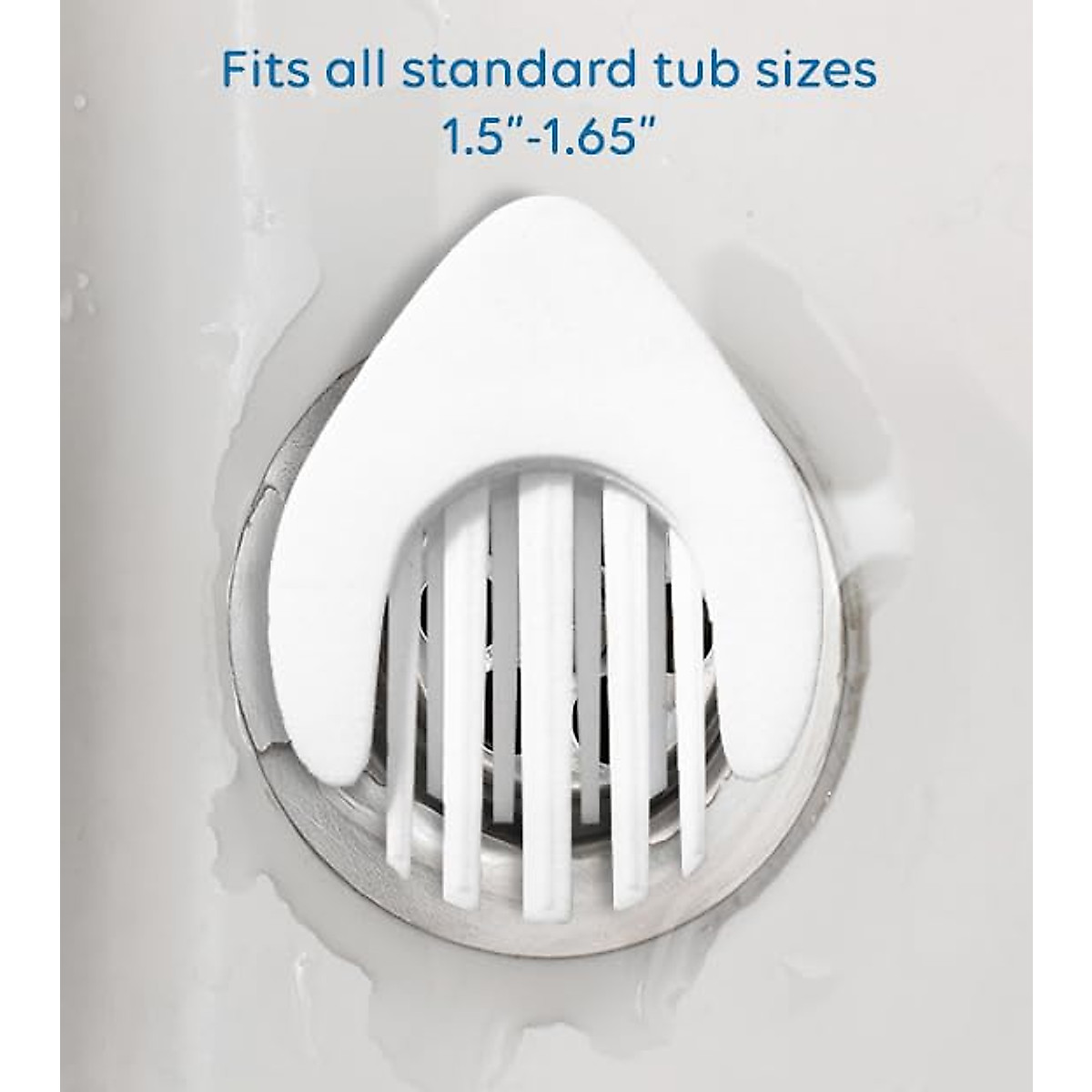 DrainCatch: The Easy to Clean Drain Hair Catcher, Clean with ONE Swipe, The ONLY Separating Bathtub Hair Strainer, Drain Protector, Drain Screen, fits All Standard tub Drain Sizes