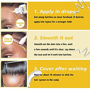 Goiple Wig Glue Hair Glue Lace Glue 2OZ, Waterproof Lace Front Wig Glue for Wigs, Fast Dry Wig Glue for Lace Front Wigs Strong Hold Transparent Lace Adhesive for Hair Replacement (60ML)