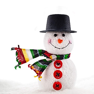 Skylety 8 Pieces Snowman Hats for Crafts Mini Top Hats Felt Top Hats Small Black Craft Top Hats for Christmas Party Snowman Doll Craft Decor