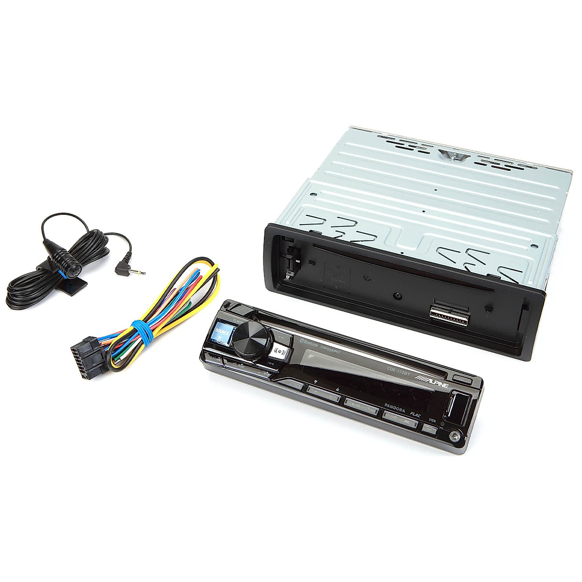 Alpine CDE-172BT Single DIN in Dash Bluetooth CD Player Radio Receiver +Free Mobile Bracket, Tweeter TW600,Absolute USA Electrical Tape BT1700