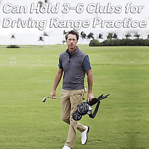 FINGER TEN Golf Club Bag Mini Lightweight for Men Women Ladies Kids with/without Ball Pouch Pack, Portable for Driving Range Carrier Course Training Case (1Pc in Blue with Ball Pouch)