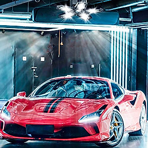 fomidao Led Garage Lights 6 Pack,160W Super Bright Garage Light,5 Adjustable Panels Deformable Garage Lights,6500K 16000LM Led Garage Ceiling Lights E26/E27 Base Led Shop Light