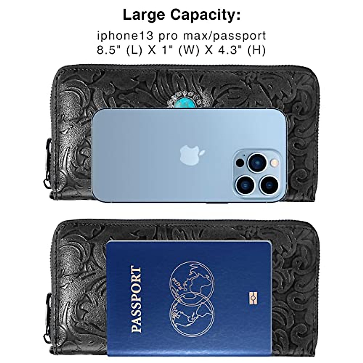 CELELA Womens Wallet for Women Leather Large Capacity Wristlet Clutch Purse Credit Card Holder with RFID Blocking Clearance Items Wallets