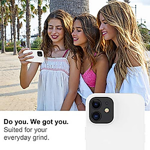 DEENAKIN for iPhone 12 Case,iPhone 12 Pro Case with Screen Protector,Soft Flexible Silicone Gel Rubber Bumper Cover,Slim Fit Shockproof Protective Phone Case for iPhone 12 Pro 6.1" White