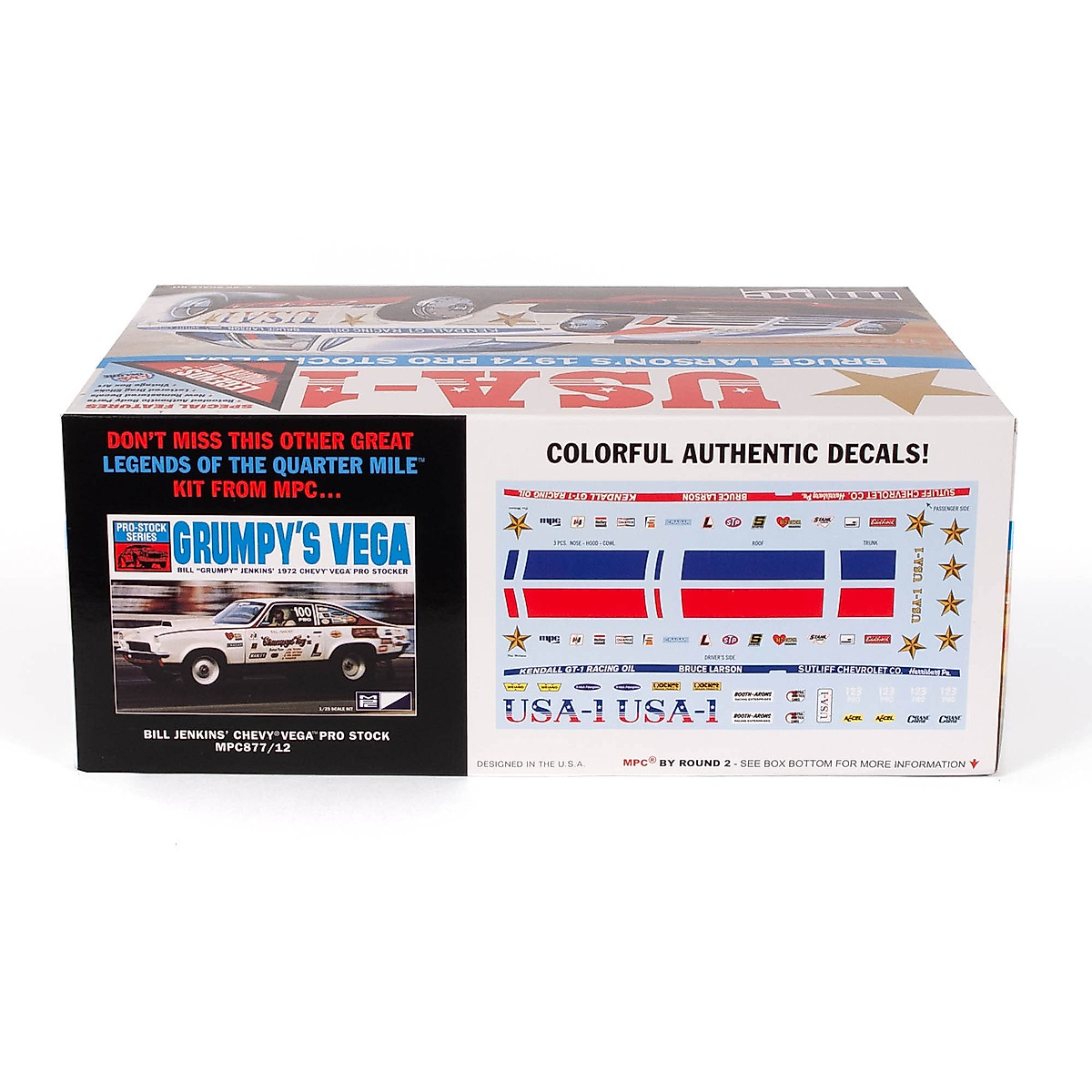 MPC Bruce Larson USA/1 Pro Stock Vega 1:25 Scale Model Kit