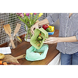 Full Circle Scrap Happy Food Scrap Collector and Freezer Compost Bin, Green