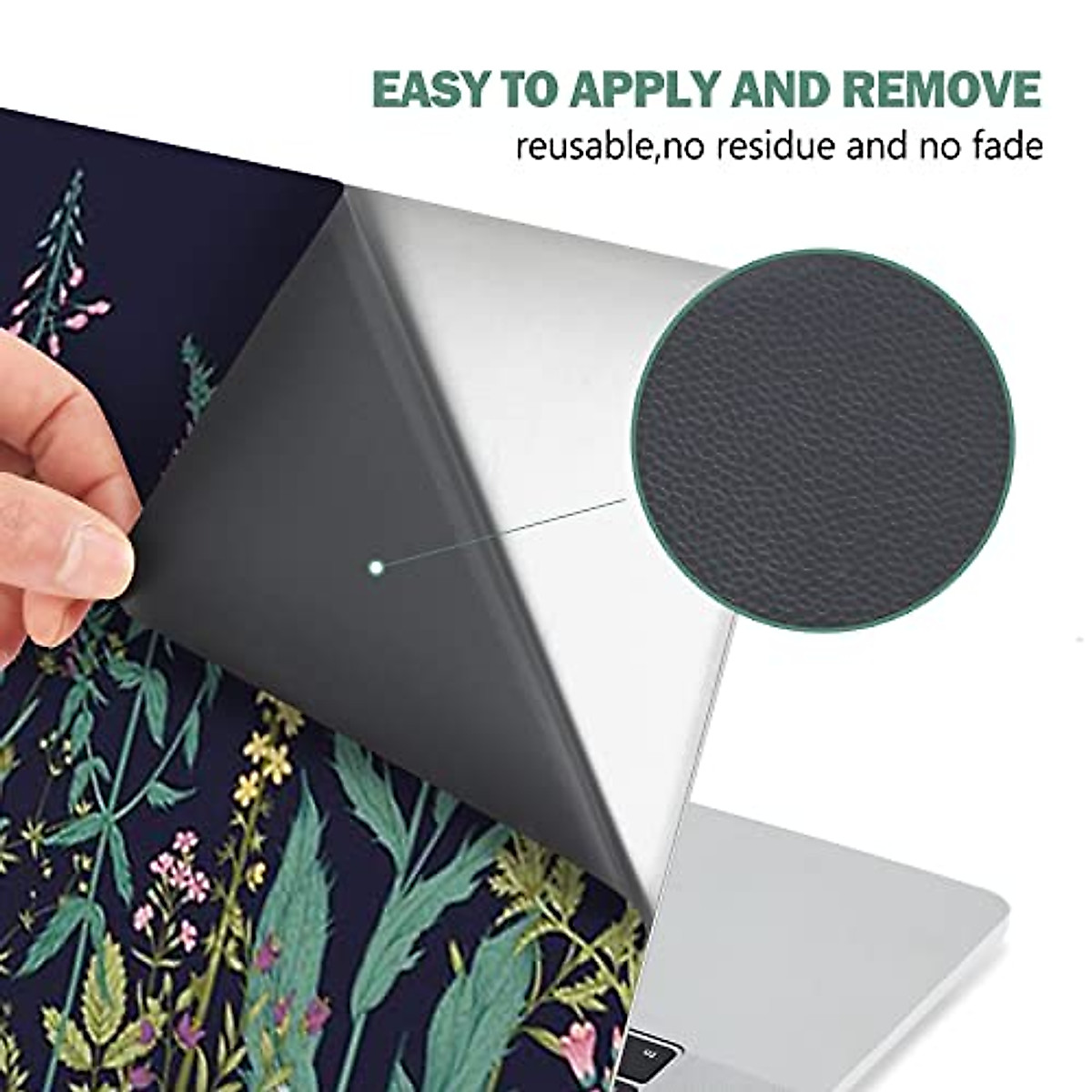 AIMSA Laptop Skin Sticker Decal, 12 13 13.3 14 15 15.4 15.6 inch Laptop Art Decal Protector Notebook Netbook PC 15.6" Universal Vinyl Cover, Flowers Plants