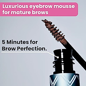 Prime Prometics PrimeBrow Complete – 3-in-1 Eyebrow Care for Mature Women – Eyebrow Mousse Tints, Magic Spoolie Brush Shapes, Eyebrow Growth Serum Fills Bald Spots (Taupe)
