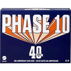 Mattel Games Phase 10 Card Game 40th Anniversary Edition for Kid, Adult & Family Game Night, Rummy-Style Play in Tin Storage Box