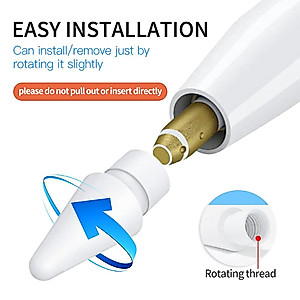 Tips Compatible with Apple Pencil Replacement Nib 1st & 2nd Generation Tips and iPad Pro iPencil (4 Pack)