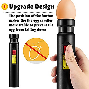 Magicfly Rechargeable Wireless Egg Candler Tester for Monitoring Eggs Development, Bright Cool LED Light Candling Lamp