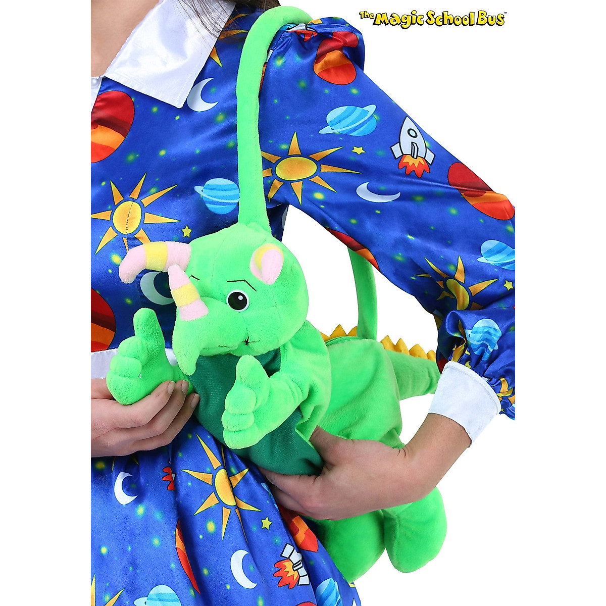 Fun Costumes Magic School Bus Liz Lizard Green Polyester Cartoon Purse