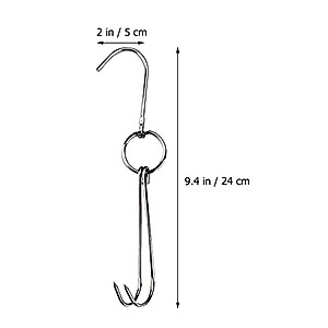 Cabilock Meat Hook Outdoor Grill Outdoor Grill 5pcs Chinese Bacon Hanging Hooks Sausage Hooks Kitchen Meat Fish Hooks Roast Duck Hook Outdoor Grills Metal Hangers Metal Hangers Multitools