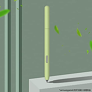 2 Pack Cute Design Silicone Sleeve Case Compatible with Samsung Galaxy Tab S7/S7+/S7 FE/S8/S8+/s8 ultra/S9/S9+/S9 Ultra S Pen, Protective Skin Cover case Non-Slip Smooth Grip Holder(Purple+Green)