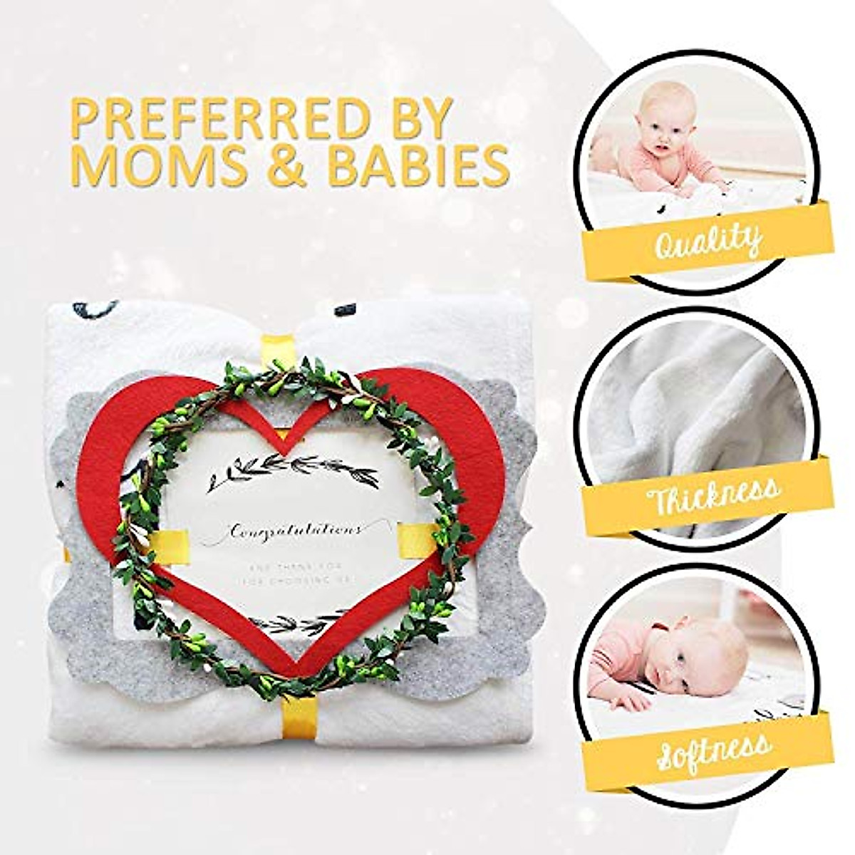 Prazoli White Baby Milestone Blanket Unisex - Baby Month Blanket Gender Neutral