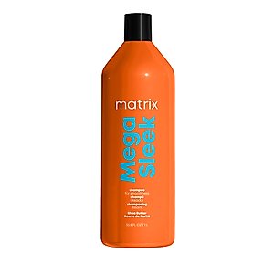 Matrix Mega Sleek Shampoo| Smoothing, Anti-Frizz, Detangling | For Dry, Damaged & Frizzy Hair | Salon Professional Shampoo | With Shea Butter | Vegan