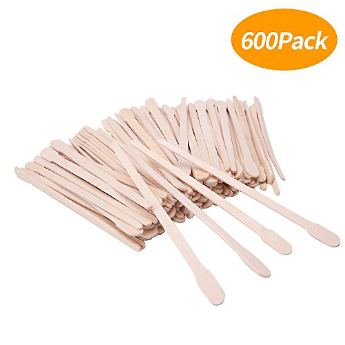 Senkary 600 Pieces Small Waxing Sticks Wood Wax Sticks Craft Applicator Sticks for Hair Eyebrow Nose Removal