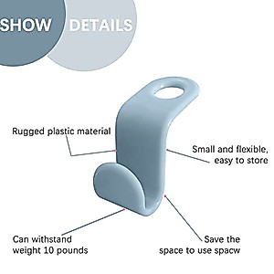 AHSONLUF 100 Pieces Clothes Hanger Connector Hooks, Thicken Clips Clothes Hangers Space Saving Plastic Hangers for Organizer Closets Extender Hooks(Pink, Blue, Black, Pink and White)