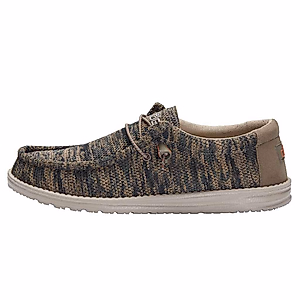 Hey Dude Men's Wally Sox Woodland Camo Size 12 | Men’s Shoes | Men's Lace Up Loafers | Comfortable & Light-Weight