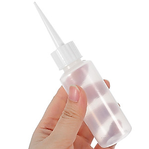 DOITOOL 20pcs Paint Plastic Pancake Caps Dispenser Sauce Ketchup Sand Glue Art Proof Bbq Bottles Leak Tip Liquid Supplies Small Applicator for Diy Dispensing Ml Craft Construction Long