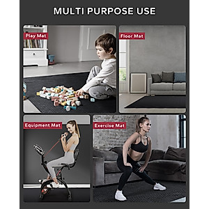 HAPBEAR Extra Large Exercise Mat-9'x6'x8mm(1/3 inch), Non-Slip, Ultra Durable, Thick Workout Mats for Home Gym Flooring Cardio, Yoga Mats for Fitness, High-Density Exercise Mat, Shoes-Friendly