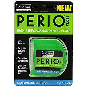 Dr. Collins Perio Floss, Mint Waxed, 50 meter Package