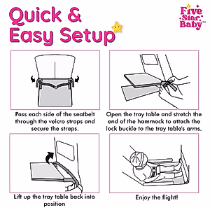 FiveStarBaby Toddler Airplane Bed for Toddler - Airplane Toddler Bed - Kids Airplane Bed - Baby Plane Travel Essentials - Airplane Seat Extender for Kids - Airplane Must Haves for Toddlers (Grey)