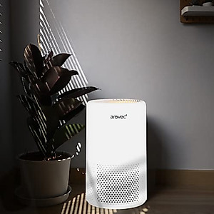 Air Purifiers for Home and Bedroom by AROVEC - True HEPA Air Filter to Eliminate Allergens, Asthma, Smoke, Odours, Pet Smell, Pollen, Mould, Dust, Sleep Mode, Timer, Aropure-200 (White)