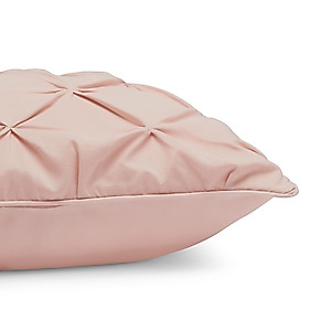 Amazon Basics Soft Twin Size Comforter Sets, All-Season Down-Alternative 3-Piece Bedding Set, Pinch Pleat Design, Twin/TwinXL Size, Blush