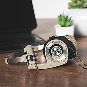 Koss Porta Pro Limited Edition Rhythm Beige On-Ear Headphones, in-Line Microphone, Volume Control and Touch Remote Control, Includes Hard Carrying Case, Wired with 3.5mm Plug, Rhythm Beige