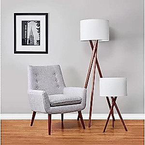 Adesso 3226-15 Brooklyn Table Lamp, 29.5 in., 100 W Incandescent/ 26W CFL, Walnut Wood, 1 Table Lamp