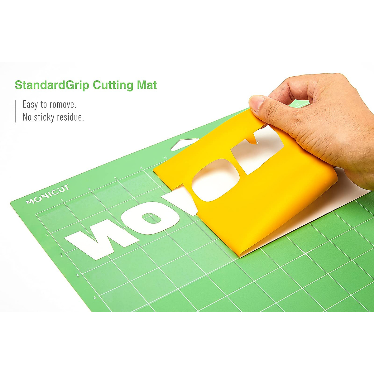 Monicut 12x12 Standardgrip Cutting Mat for Cricut Maker 3/Maker/Explore 3/Air 2/Air/One, 3 Pcs Non-Slip Flexible Green Cutting Mats for Crafts, Quilting, Sewing and all Arts