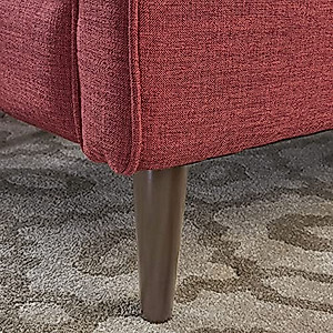 Christopher Knight Home GDFStudio Mason Mid-Century Modern Tuft Back Recliner (Qty of 1, Fabric/Red).