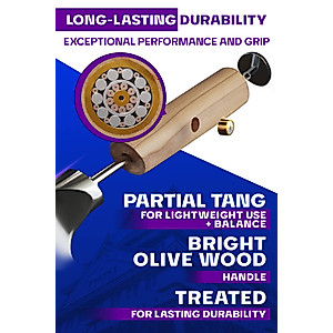 Dalstrong Chef Knife - 8 inch - Phantom Series - Japanese High-Carbon AUS8 Steel Kitchen Knife - Olive Wood Handle - Cooking Knife - Chef's Knife - w/Sheath