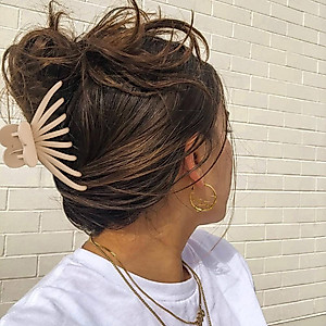 Canitor 4.9" Extra Large Hair Clips Claw Clips for Thick Hair 4Pcs Big Claw Clips Hair Clips for Women Girls Neutral Color Matte Jumbo Hair Claw Clips Non-slip Jaw Clips Mother's Day Gifts