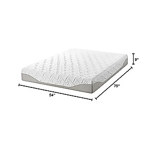 Best Price Mattress 9" Gel Infused Memory Foam Mattress, Full, White