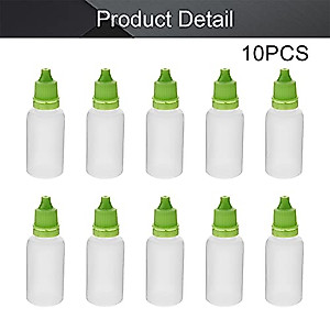 Othmro 10Pcs 0.7oz PE Plastic Bottles Lab Eye Dropper Bottles 20ml Squeezable Eye Liquid Dropper Bottles Small Mouth Drop Bottles Liquid Sample Seal Storage Bottles with Green Cap for Travel Kitchen