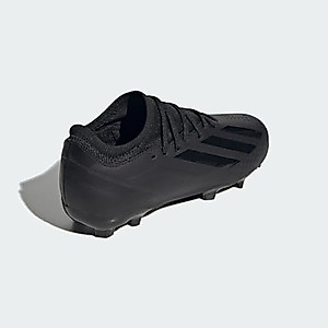 adidas X Crazyfast.3 Firm Ground Sneaker, Core Black/Core Black/Core Black, 5 US Unisex Big Kid