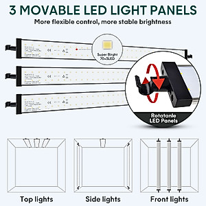 Daguerre 32"x32" Light Box for Product Photography, Professional Large Photo Studio with 3 Stepless Dimming Lights Panels, 210 LED Beads, and 6 Color Backdrops, Perfect Photo Booth Shooting Tent Kit