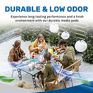 Hessaire Replacement Evaporative Cooler Pads - Swamp Cooler Replacement Pads Corrugated Build - Low Odor Xel50 Media Evaporative Cooling Pad for 1300 CFM Mobile Cooler Fan - 4 Panels, 28” x 10”