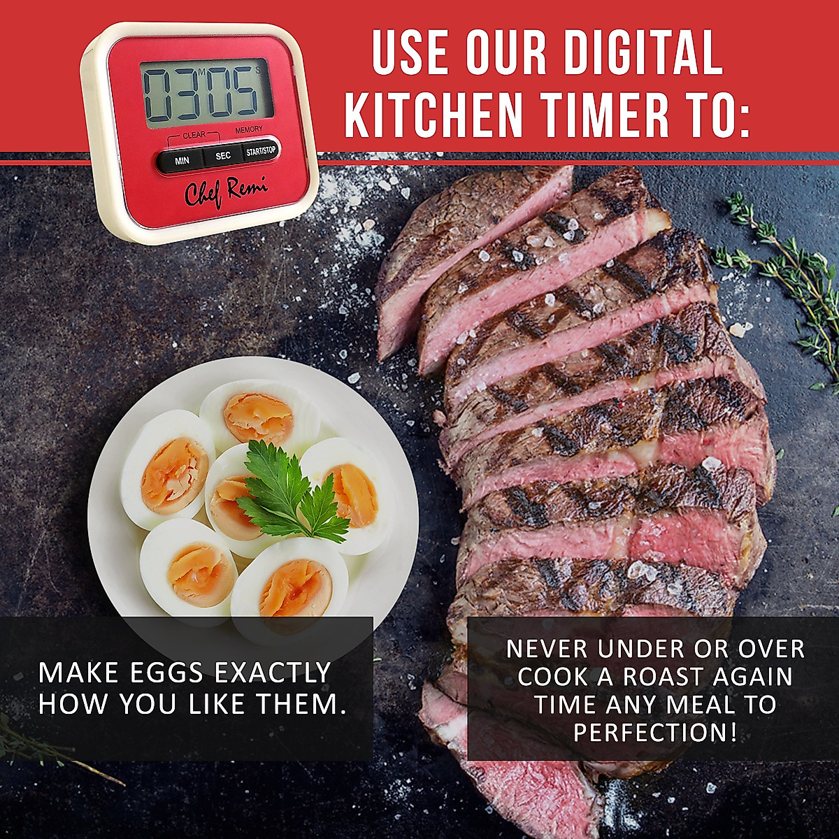 Chef Remi is currently not selling Kitchen Timer. Beware of FAKE SELLERS