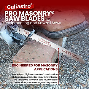 9-Inch Brick, Masonry, Porous Concrete, Engineered Stone Saw Blade for Reciprocating/Sawzall Saws - 2-Pack - Caliastro