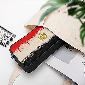 Egypt Flag Pencil Case Makeup Bag Big Capacity Pouch Organizer for Office College