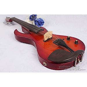 Vetimobato Electric Viola 16 inch Full Size Solid Wood Ebony Accessories with Viola Case & Viola Bow & AUX cable & Headphone (5 String)