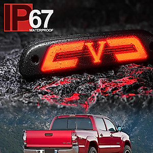 NSLUMO Led Third Brake Light Replacement for To-yo-ta 1995-2015 Tacoma, 2016-2023 Tacoma Access Cab N300 LED 3rd Brake Center High Mount Stop Lamp Smoked Lens Red CHMSL 8157004030