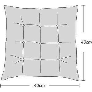 Chair Cushions for Dining Chairs Set of 4 - Thin Office Chair Cushion, Chair Pads for Dining Chairs, Dining Room Chair Cushions, Kitchen Chair Cushions Set of 4 (Khaki, 4), 15x15 Inches